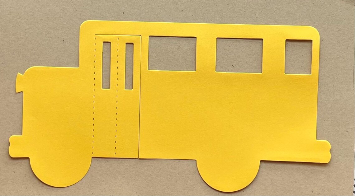 Large YELLOW School Bus Die Cut |set of 10| Cardstock Designs | Decor ...