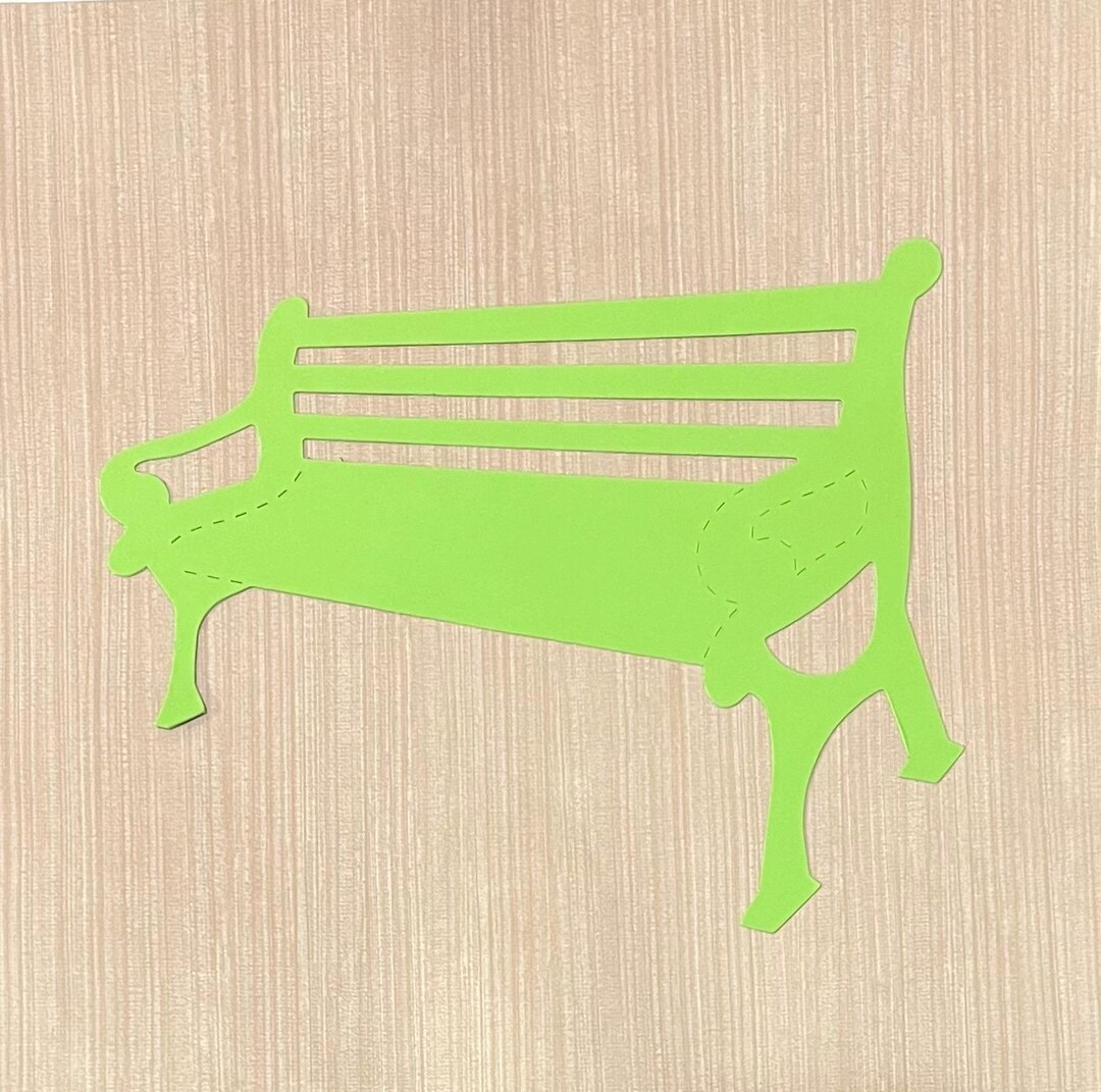 Set of 10| Large Bench Die Cut | Cardstock Designs | Decor | Cutouts ...