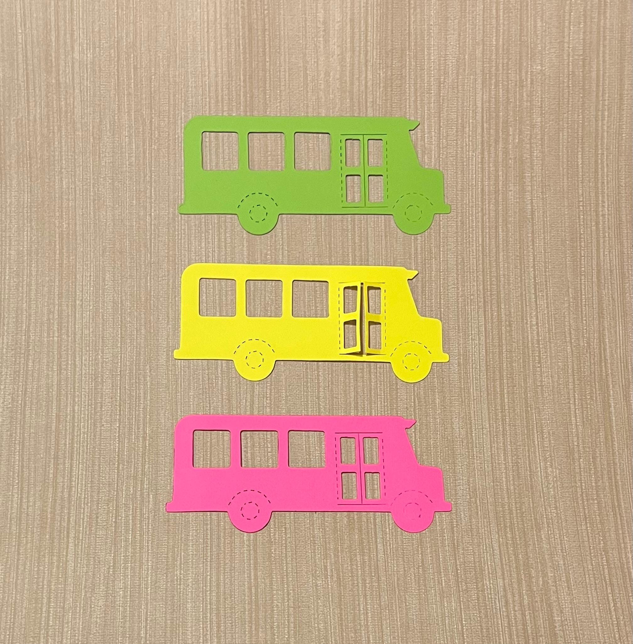 School Bus Die Cut |set of 20| Cardstock Designs | Decor | Cutouts ...