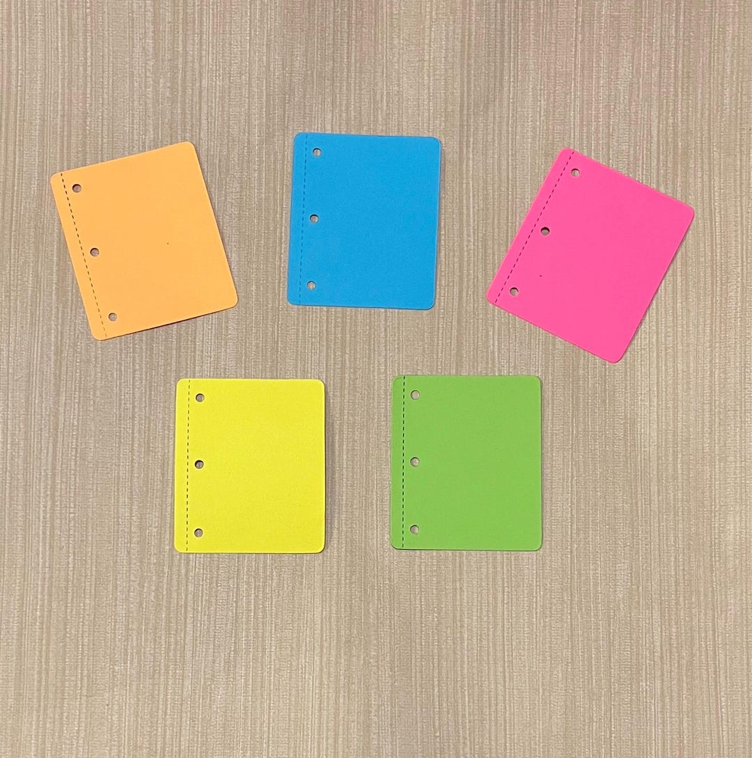 Notebook Paper Die Cut set of 20 Cardstock Designs Decor Cutouts ...