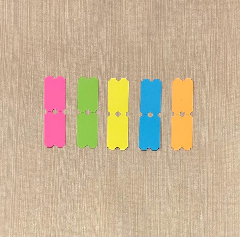 Raffle Ticket Die Cut |set of 20| Cardstock Designs | Decor | Cutouts ...