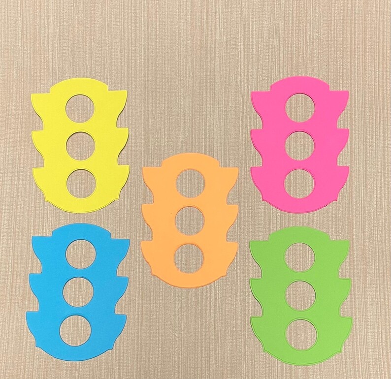 Traffic Light Die Cut |set of 20| Cardstock Designs - Etsy
