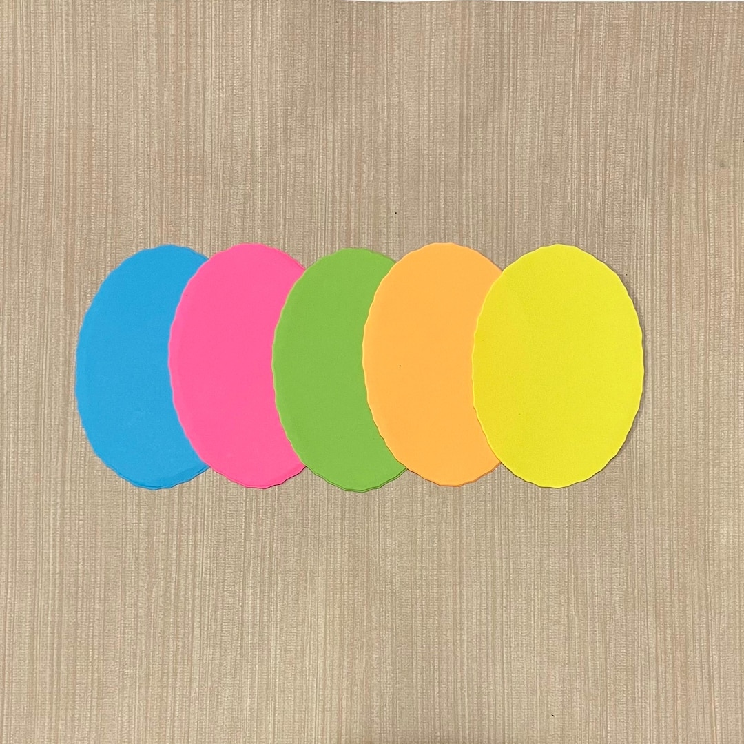 Scalloped Oval Die Cut |set of 20| Cardstock Designs | Decor | Cutouts ...