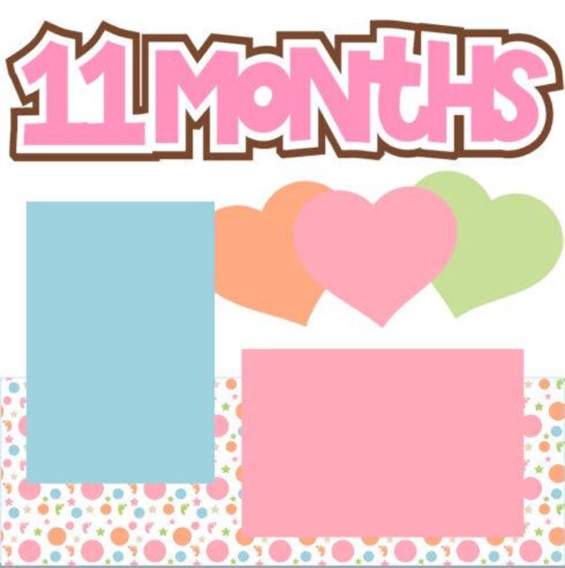 Scrapbook Page Kit or Premade Layout Baby's 11th Month/11 | Etsy