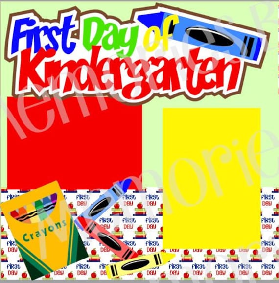 DIY Scrapbook Page Kit - Scrapbook Page Kit 1st Day of Kindergarten 2 ...