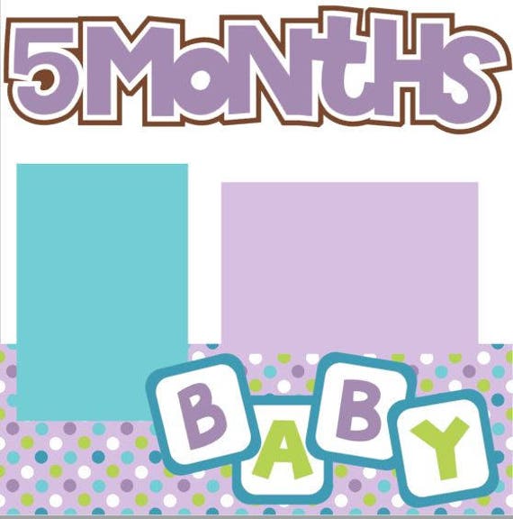 DIY Scrapbook Page Kit - Scrapbook Page Kit Baby's 5th Month (fifth ...