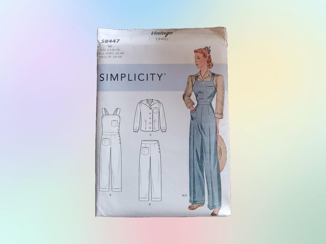 Reproduction 1940s Pattern - Simplicity S8447 (size 6-14) - Etsy