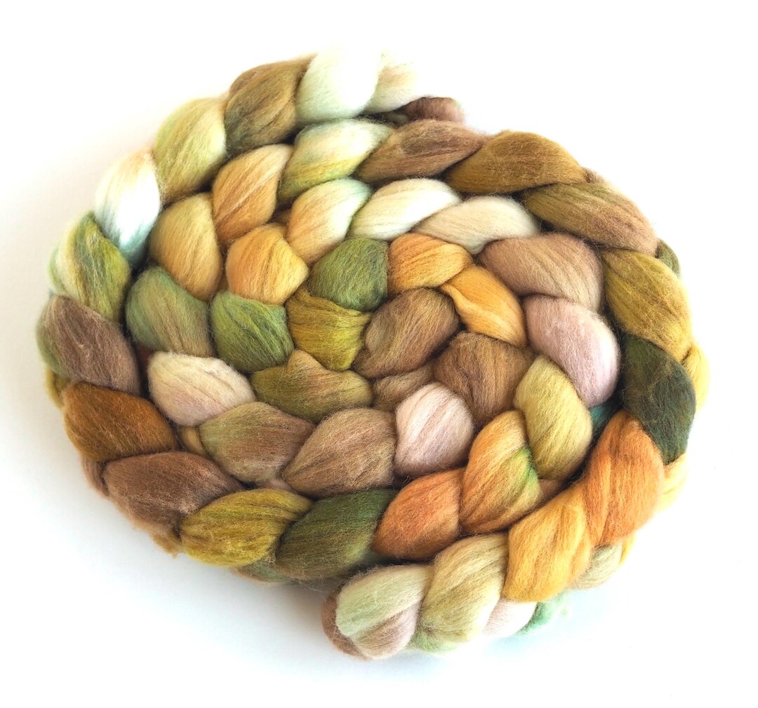 Targhee Wool Roving - Hand Painted Spinning Fiber, 4 Ounces, Mist - Etsy