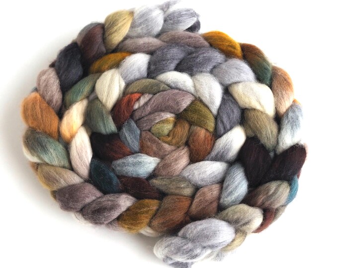 Rambouillet Wool Hand Spinner's Roving - Hand Painted Colorway, Pebbles ...