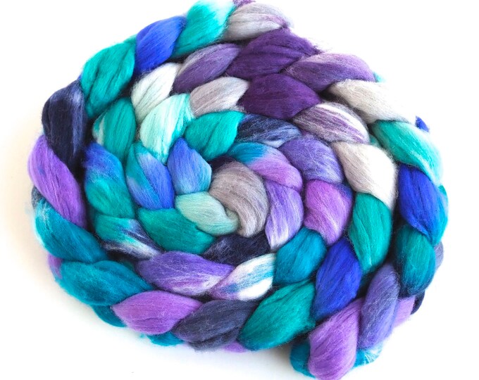 Rambouillet Wool Hand Spinner's Roving Hand Painted Colorway, Winter ...