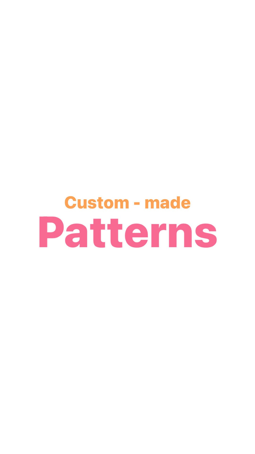 Custom Patterns - Etsy