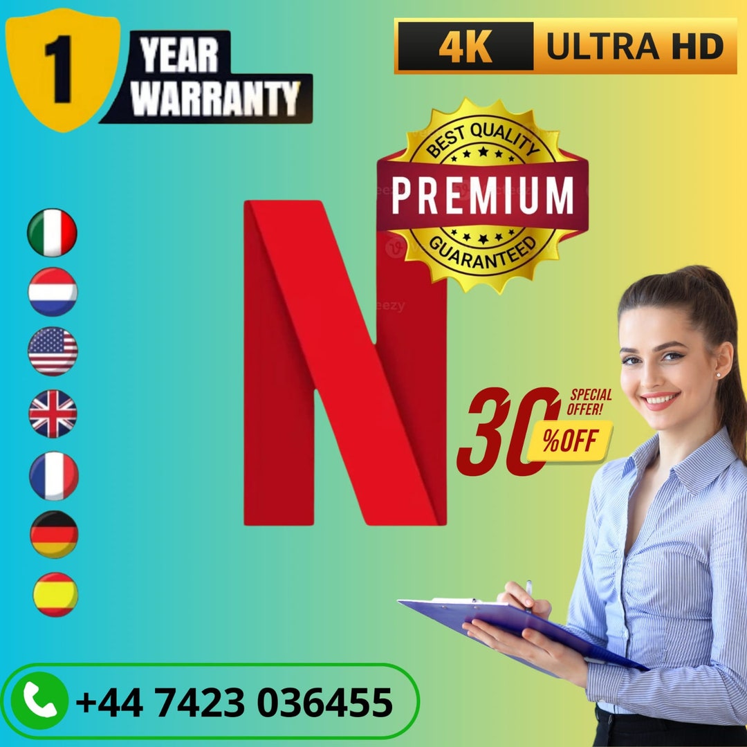 Premium Netflix 4K Subscription Ultra HD Access 12 Month Gift Card - Etsy