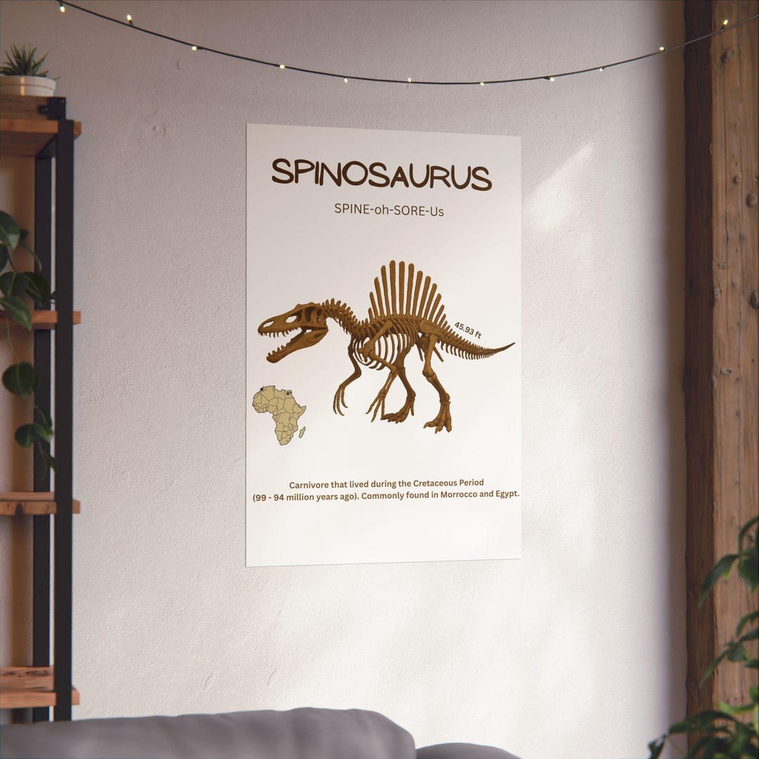 Printable Dinosaur Fossil Posters – 10 Educational PDF Prints W/ T-rex ...