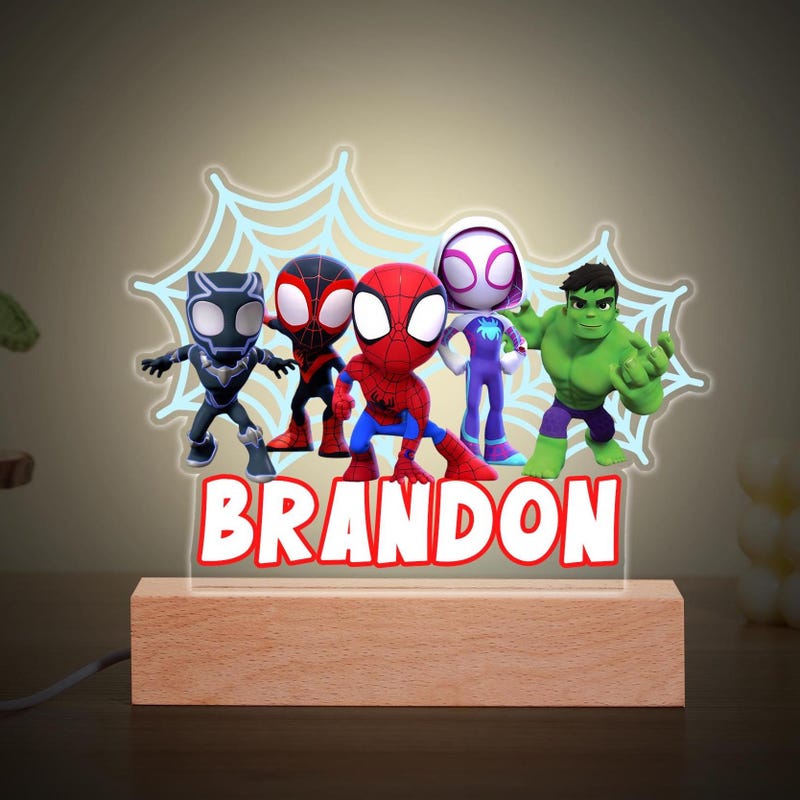 Personalize Spiderman Night Light - Etsy