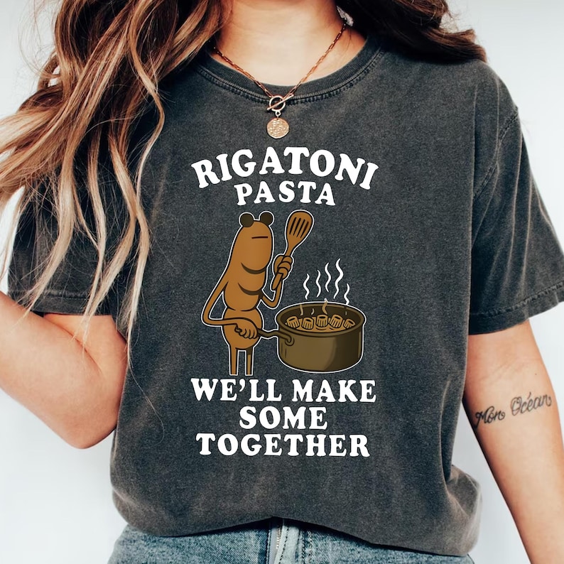 Cute Rigatoni Pasta We'll Make Some Together Marcus the Worm T-shirt - Etsy