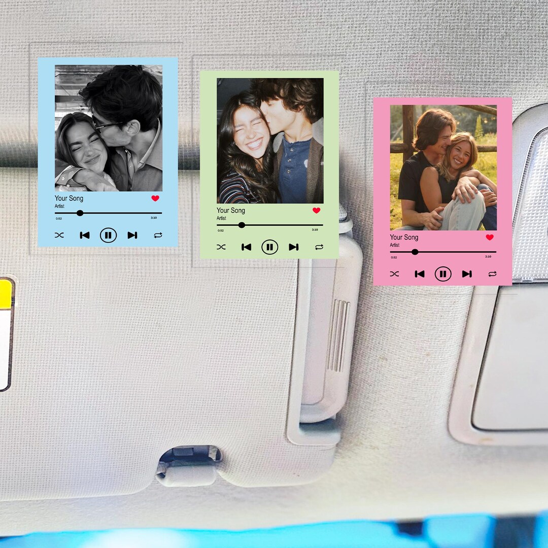 Custom Photo Music Car Visor Clip, Photo Car Visor Clip, Custom Photo ...