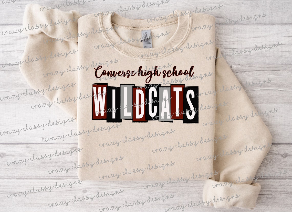 Converse Wildcats Blocked Letters Png - Etsy