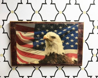 Soaring Bald Eagle American Flag Freedom Wall Decor Decal 24 - Etsy