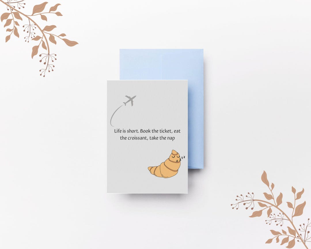Travel Greeting Card Digital Download - Instant Printable Wanderlust ...