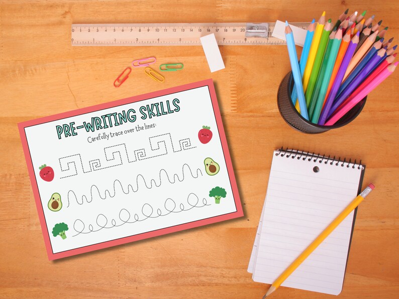 Tracing Practice, Pre-writing Worksheets, Line Tracing, Toddler ...