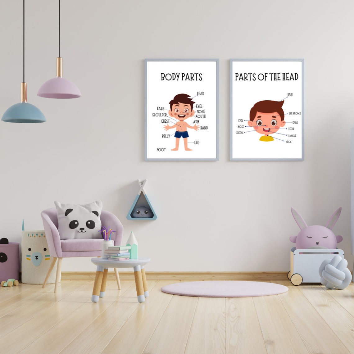 Body Parts Printable Educational Poster Printable Wall Art Digital ...