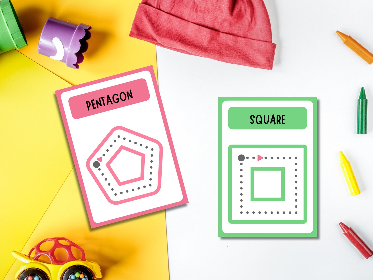 Printable 2D Shapes Tracing Worksheet Educational Poster Printable Wall ...