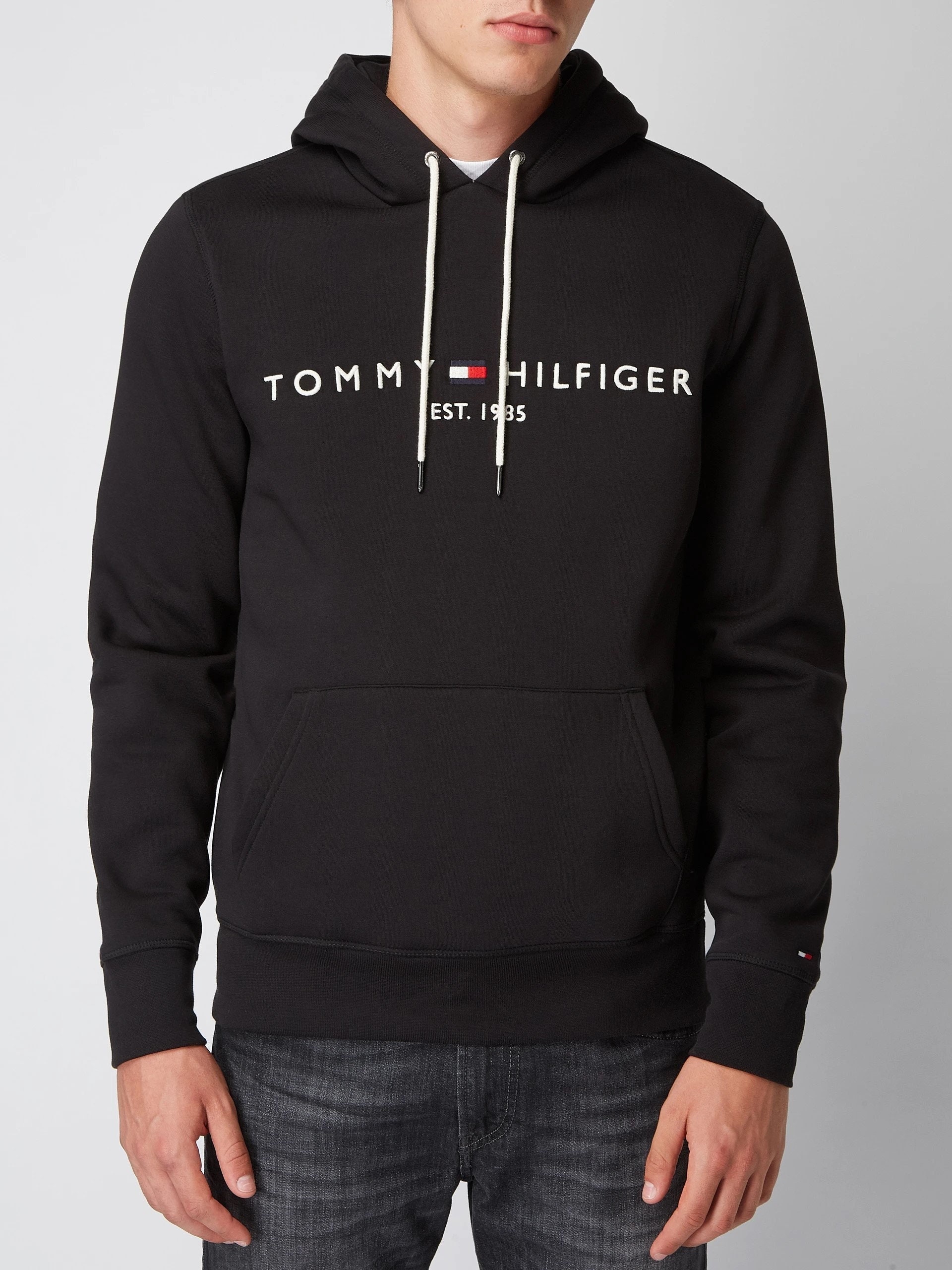 Tommy Hilfiger Logo Hoodie / Hoody / Sweatshirt in Black - Etsy
