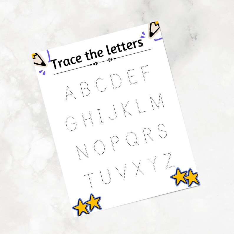 26 Alphabet Tracing Fun A to Z - Etsy