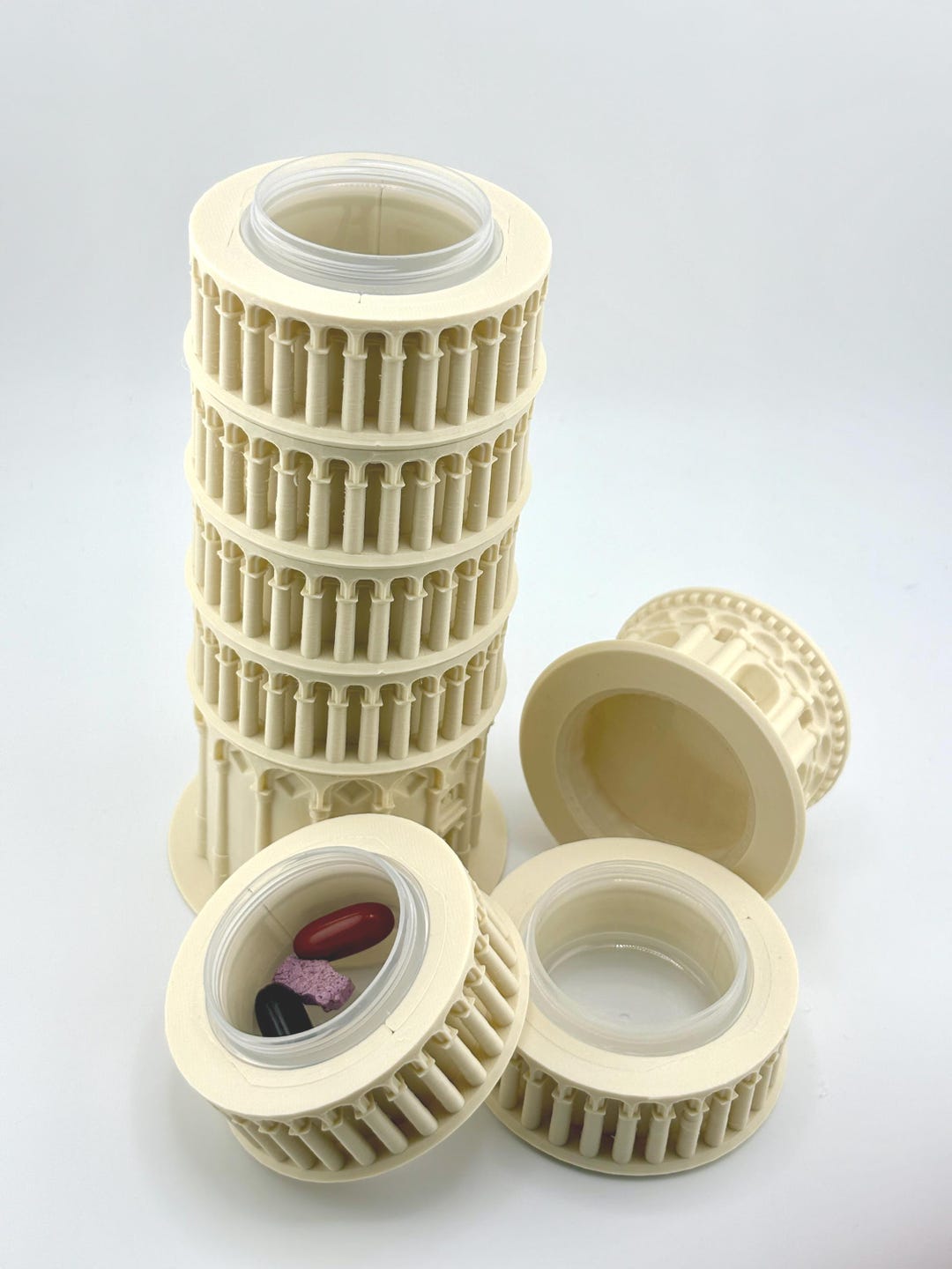 Leaning Tower of Pisa Pill Organizer: 3D Printed 7-day Storage - Etsy