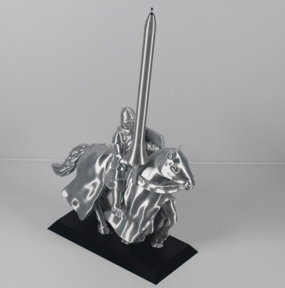 Medieval Knight Pen Holder With Rolling Ball Pen Lance 0.7 Mm Black Ink ...