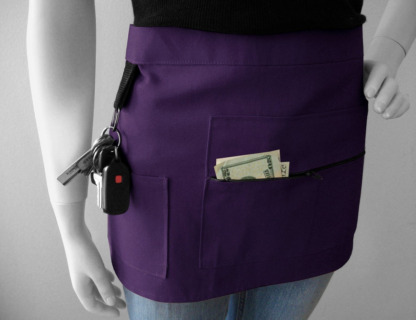 PURPLE Vendor Apron - Unisex - Canvas Waitress Apron - Hostess Apron - Etsy