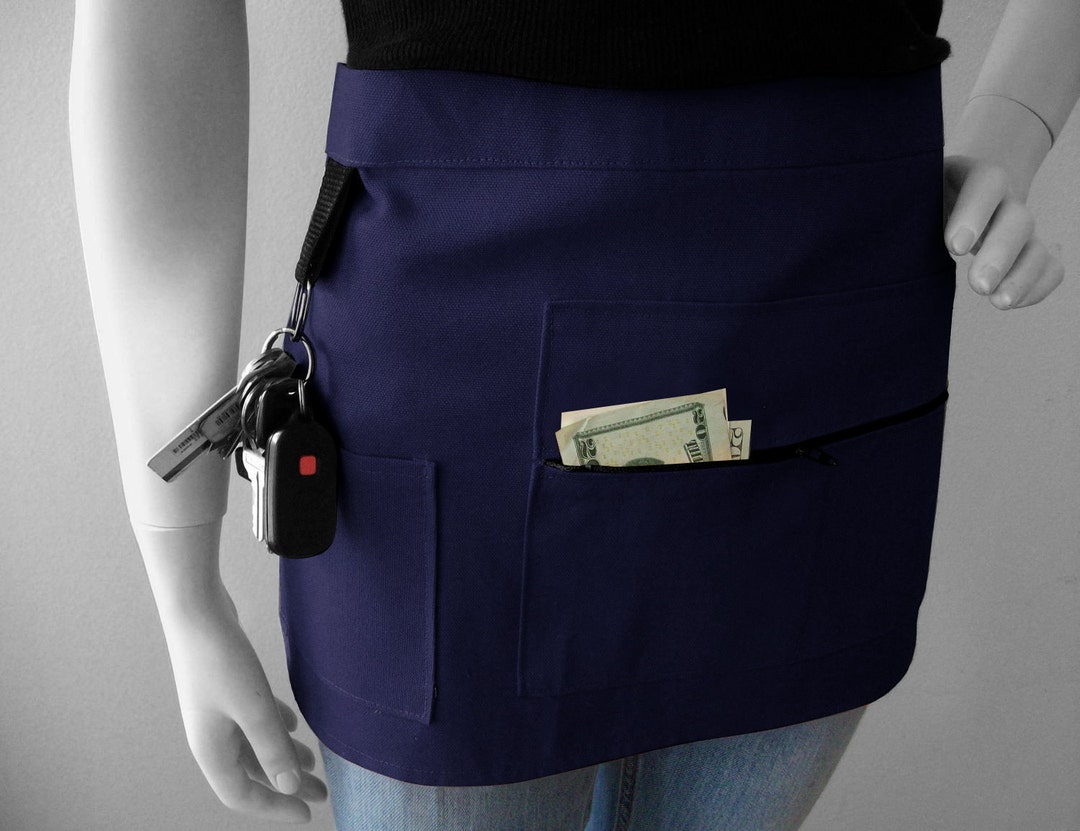 NAVY BLUE Vendor Apron - Unisex - Canvas Waitress Apron - Hostess Apron ...