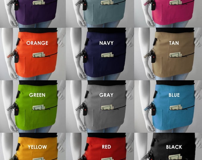 Vendor Apron Unisex Canvas Waitress Apron PICK YOUR COLOR - Etsy