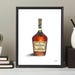 Hennessy Bottle Colored Pencil & Marker Drawing, Art Print Digital ...