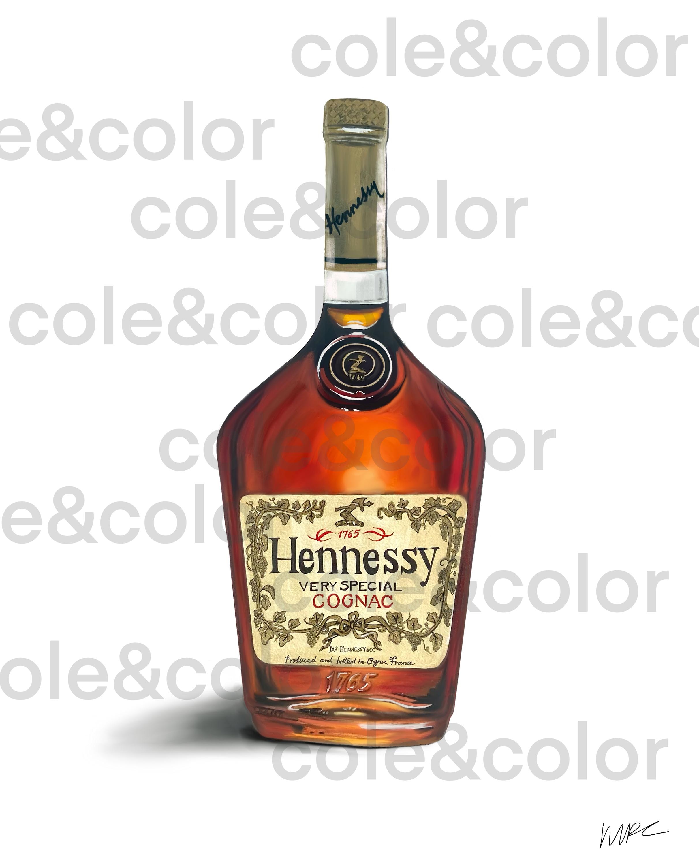 Hennessy Bottle Colored Pencil & Marker Drawing, Art Print Digital ...