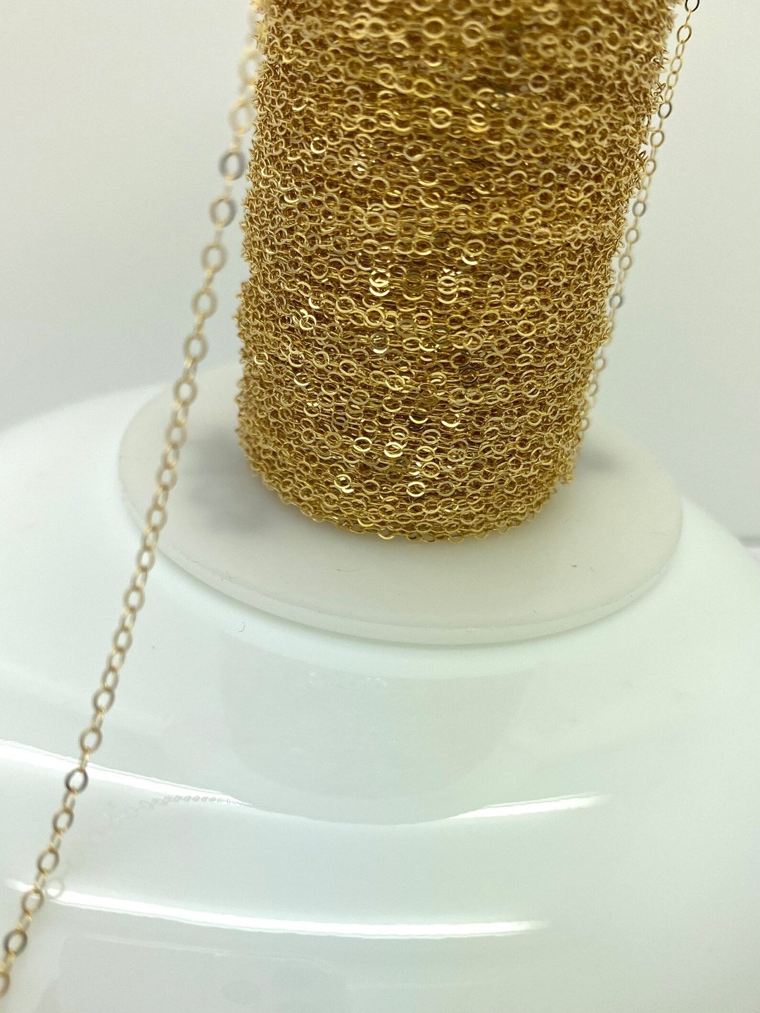 20 Feet - 14K Gold Filled Dainty Cable Chain 1.3x2mm- Discounts ...