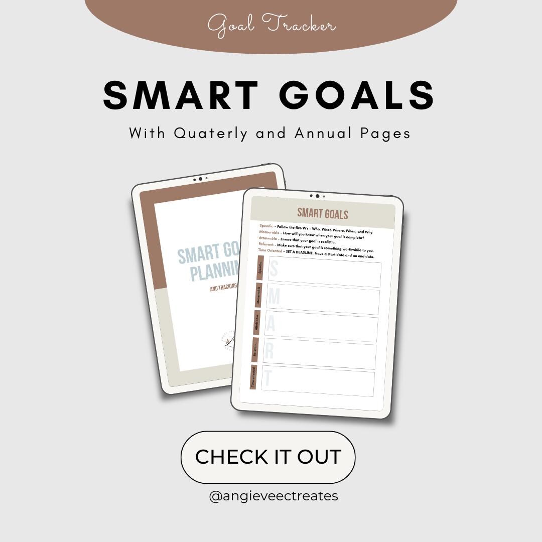 SMART Goals Tracker - Digital Download - Printable Tracker - Goal ...