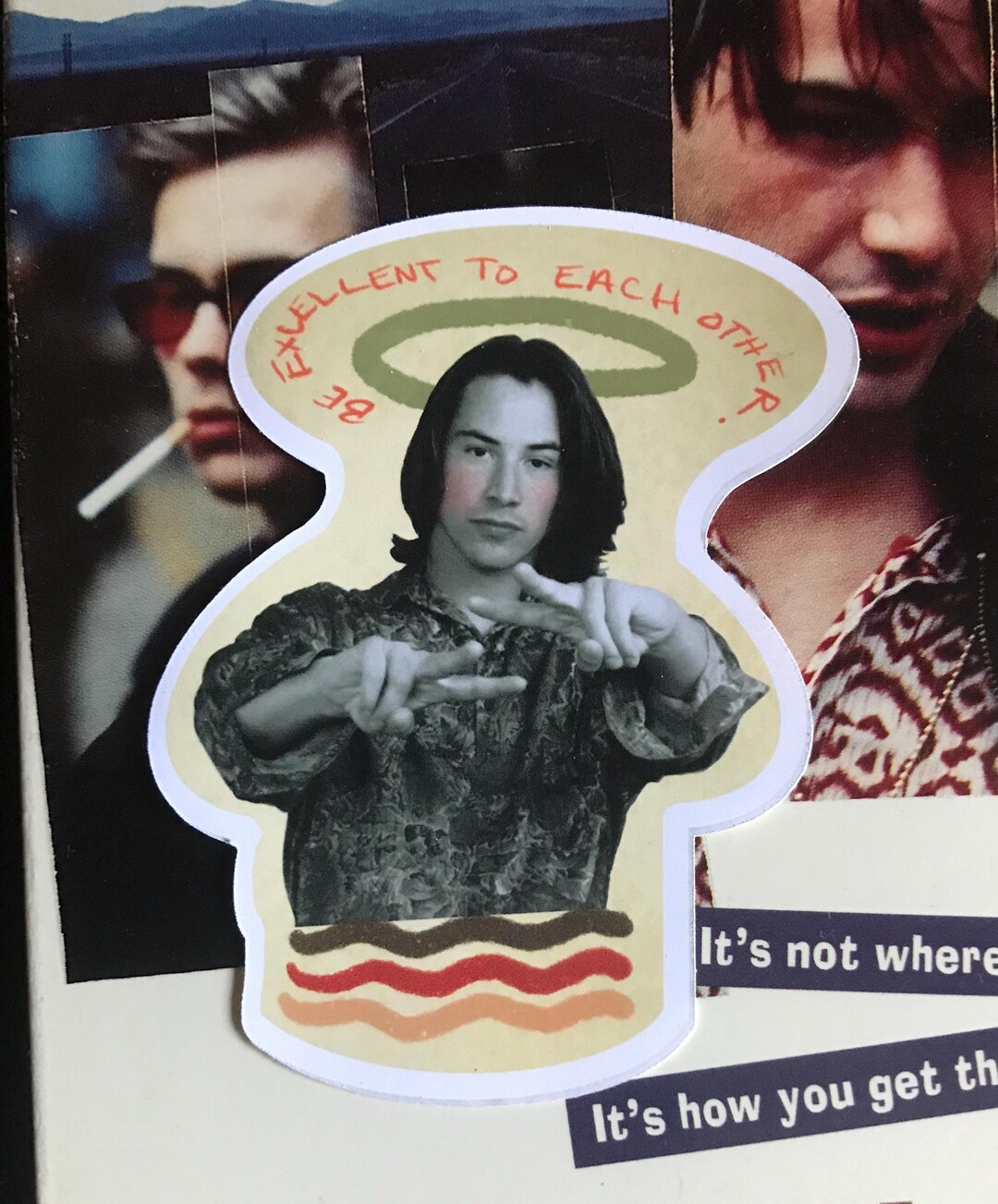Keanu Reeves Sticker, Sailor Jerry, Laptop Sticker, Hydro Flask Sticker ...