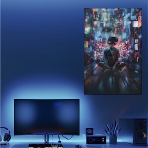 Virtual Living, Gaming Room Poster, Gaming Wall Poster, Gaming Print ...