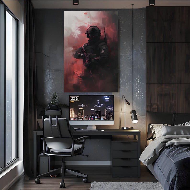 Tactical Gamer Poster, Gaming Room Poster, Gaming Wall Poster, Gaming ...