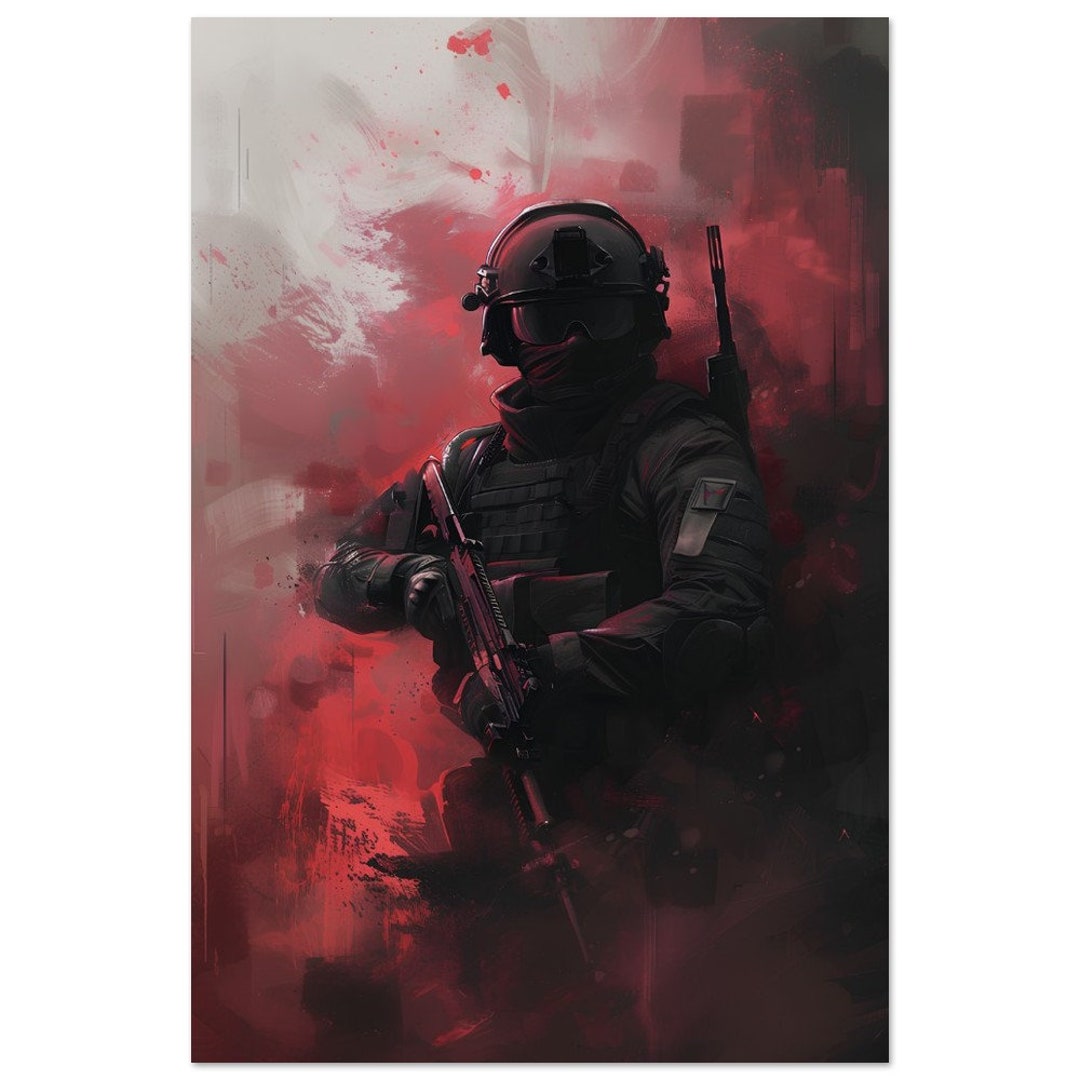 Tactical Gamer Poster, Gaming Room Poster, Gaming Wall Poster, Gaming ...