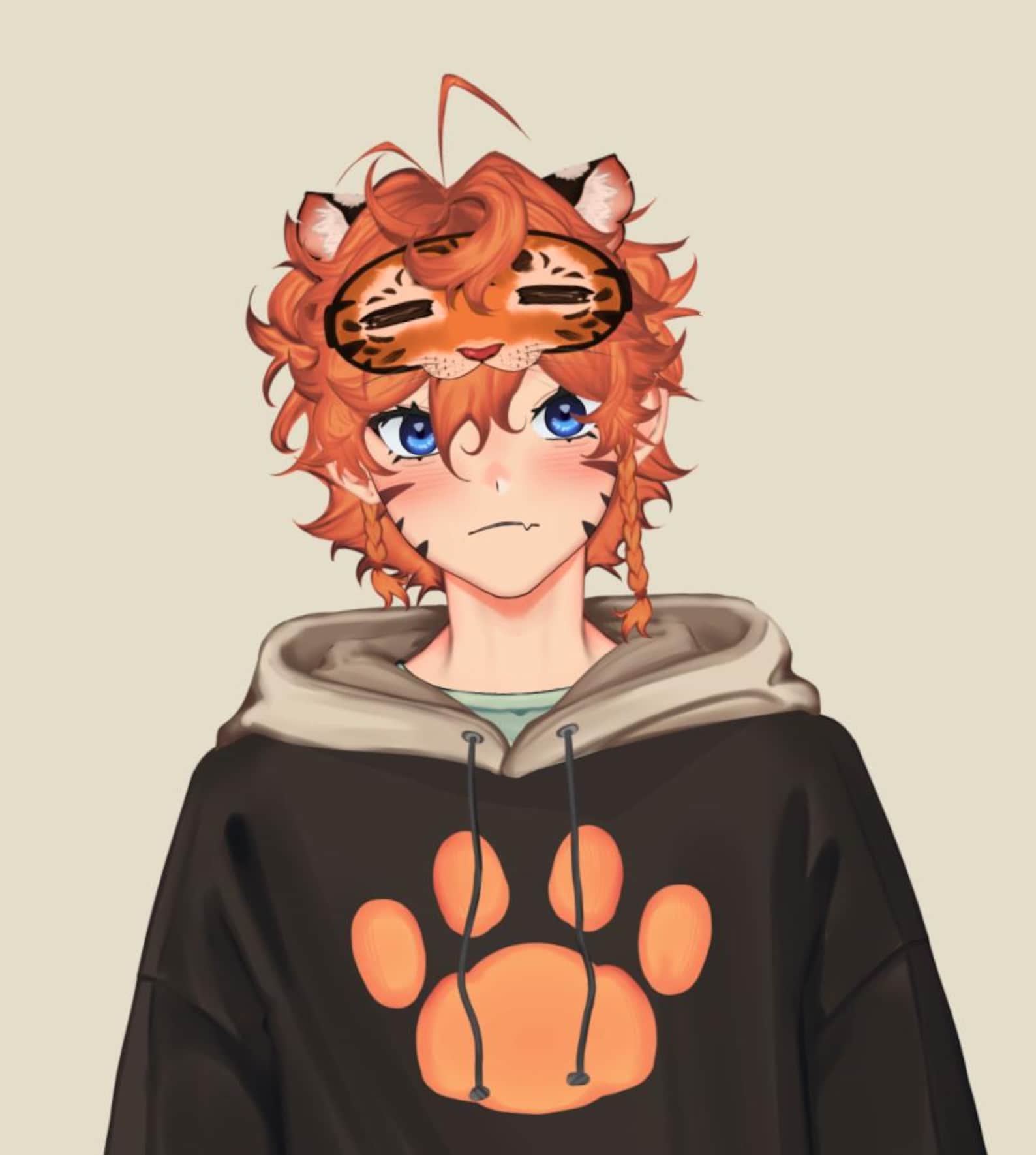 Live2d Premade Fully Rigged Vtuber Model - Ready to Use - Cute Sleepy ...