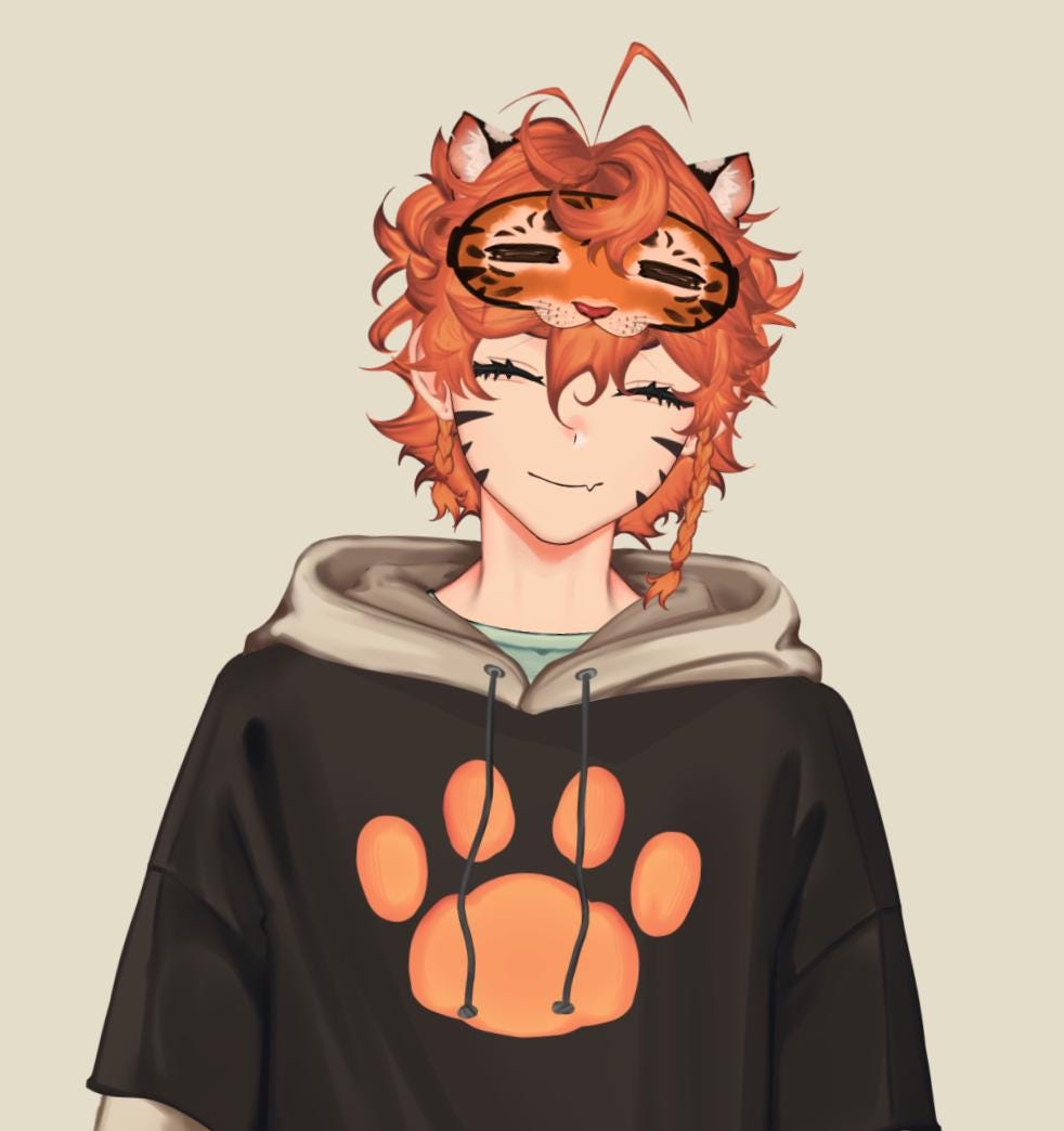 Live2d Premade Fully Rigged Vtuber Model - Ready to Use - Cute Sleepy ...