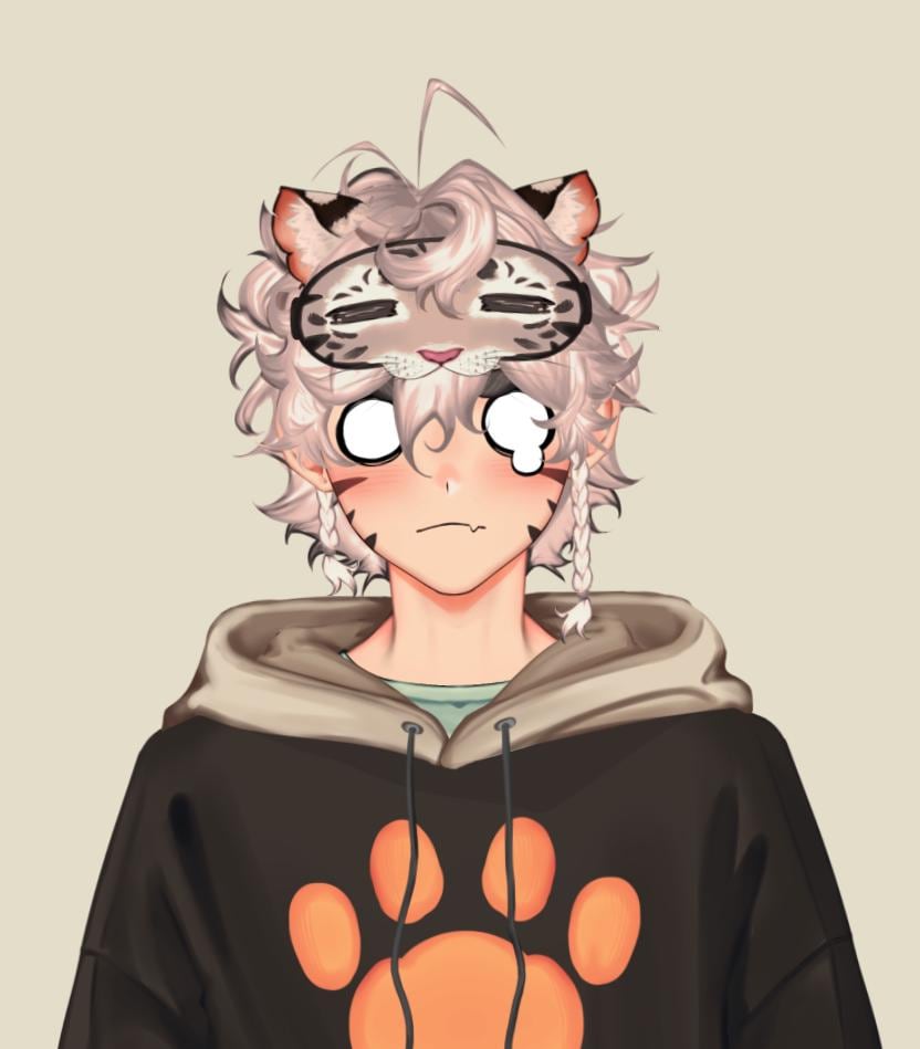 Live2d Premade Fully Rigged Vtuber Model - Ready to Use - Cute Sleepy ...