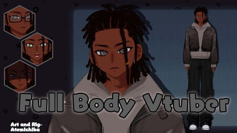 Live2d Premade Fully Rigged Vtuber Model - Ready to Use - Boy/male ...