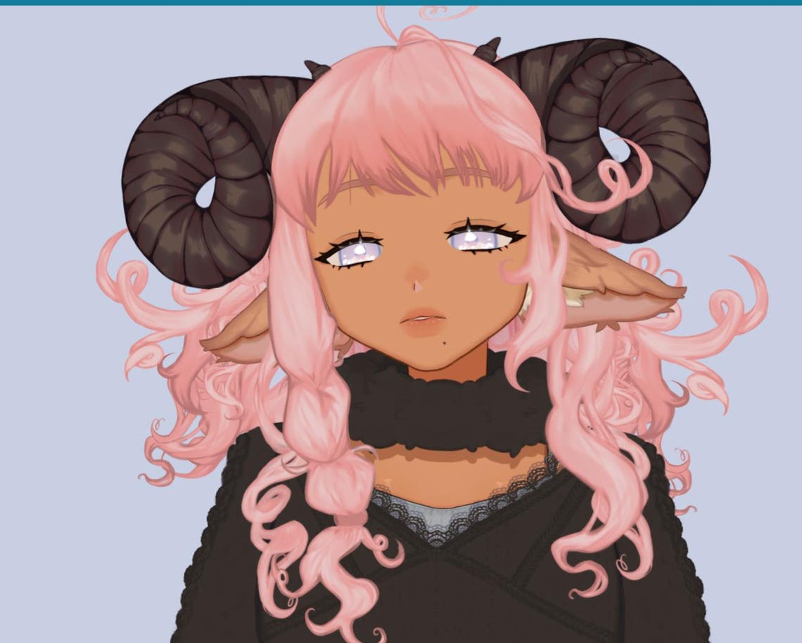 Live2d Premade Fully Rigged Vtuber Model - Ready to Use - Cute Goat ...