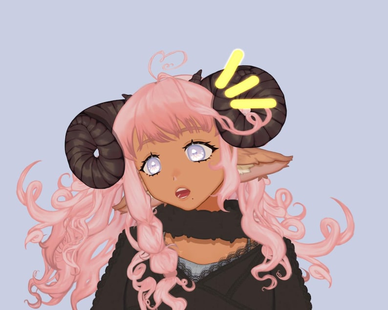 Live2d Premade Fully Rigged Vtuber Model - Ready to Use - Cute Goat ...