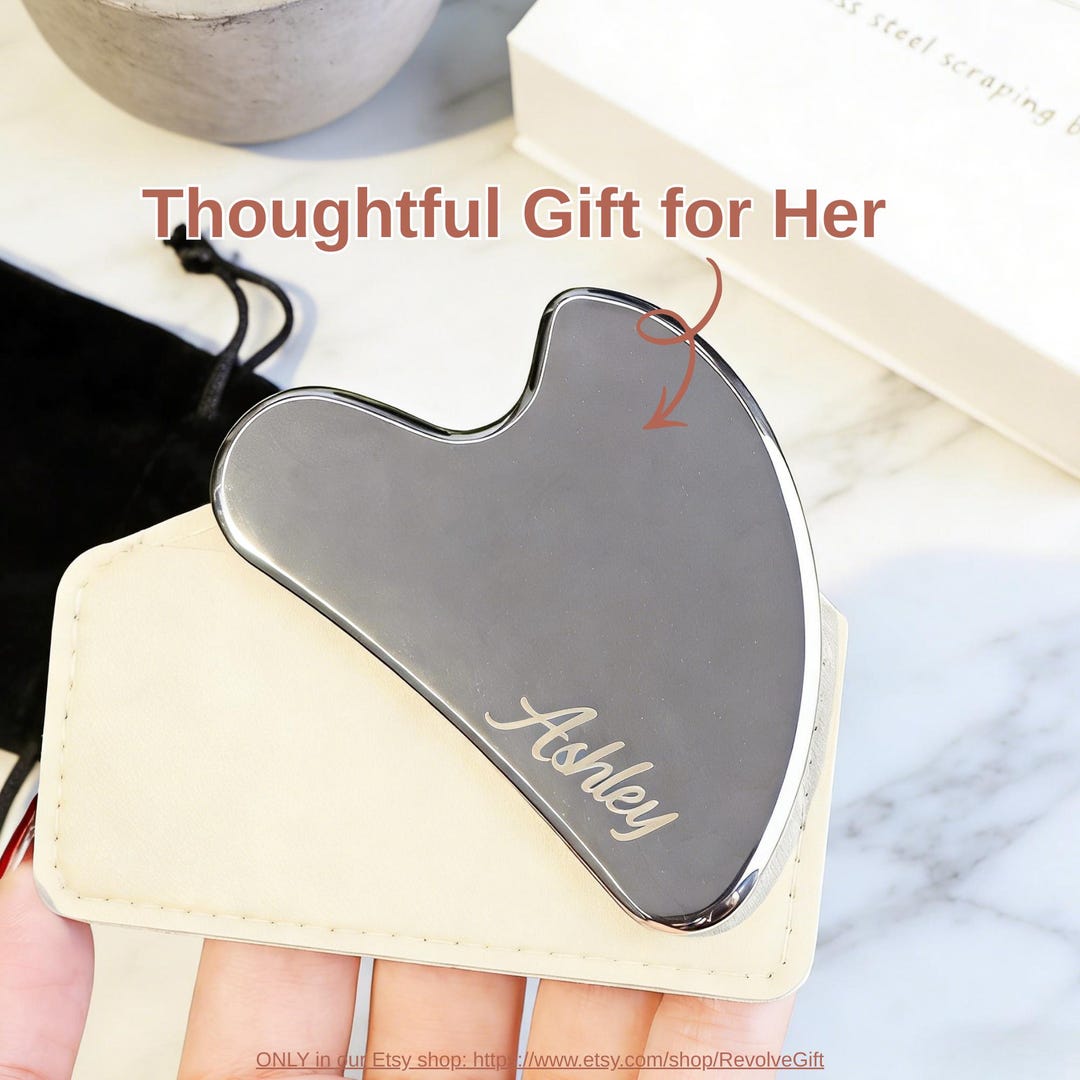 Personalized Gua Sha Gift Box - Facial Massage Tool, Engraved Gua Sha ...