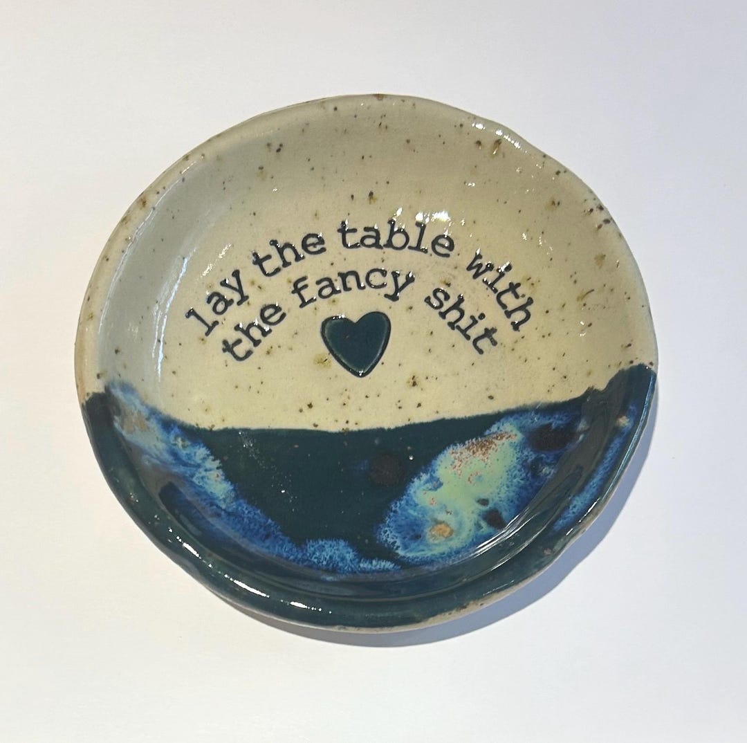 Lay the Table With the Fancy Shit. Beautiful Handmade Ceramic Ring Dish ...