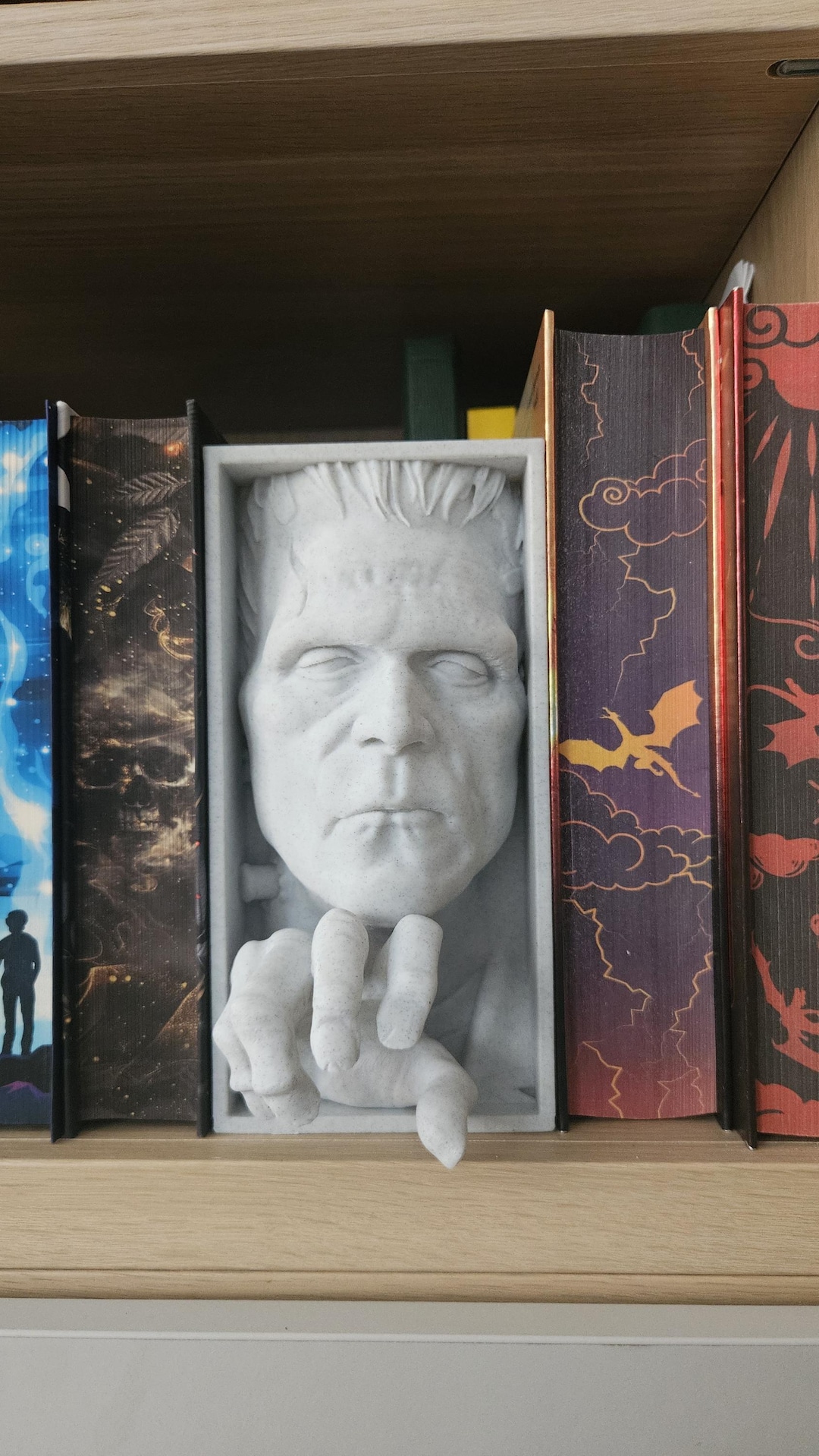 Frankenstein Book Nook 3D Printed Bookshelf Gift Fantasy Reader Monster ...